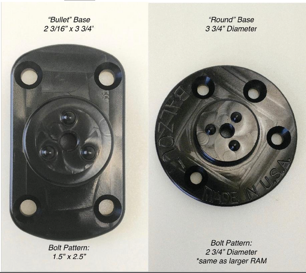 Balzout Graph Mount - Garmin/Standard - Bullet Base – MG Marine Tech