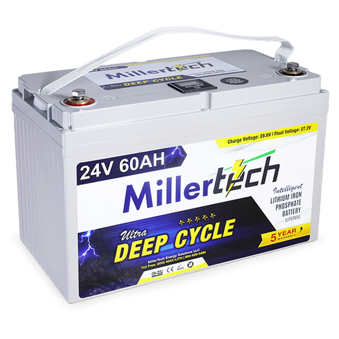 MillerTech - 24V 60AH Intelligent Lithium Iron Phosphate Battery – MG ...